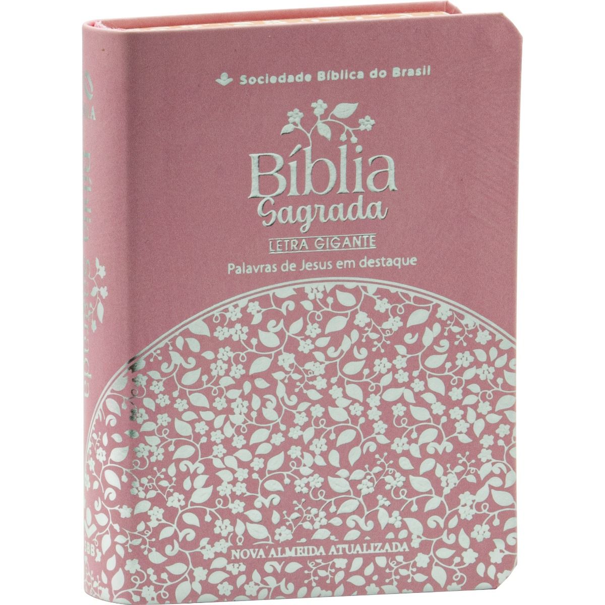 Bíblia Media Letra Gigante - NAA Rosa Luxo - Livraria Shalom